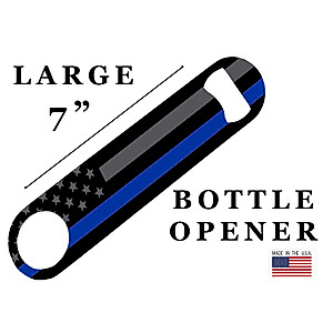 Thin Blue Line Police Officer Subdued Speed Bottle Opener Heavy Duty Gift Law Enforcement Blue Lives Matter Flag