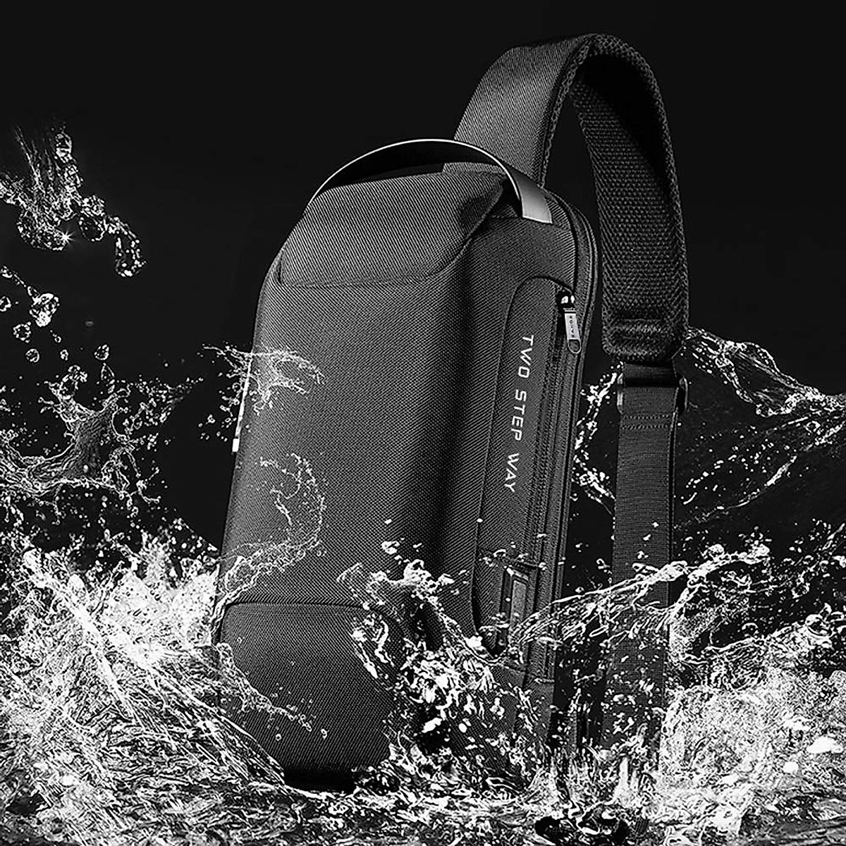 Sling Backpack for Men anti thief Sling Bag mens women USB Crossbody Shoulder Casual Daypack Rucksack Men'S Chest Bag