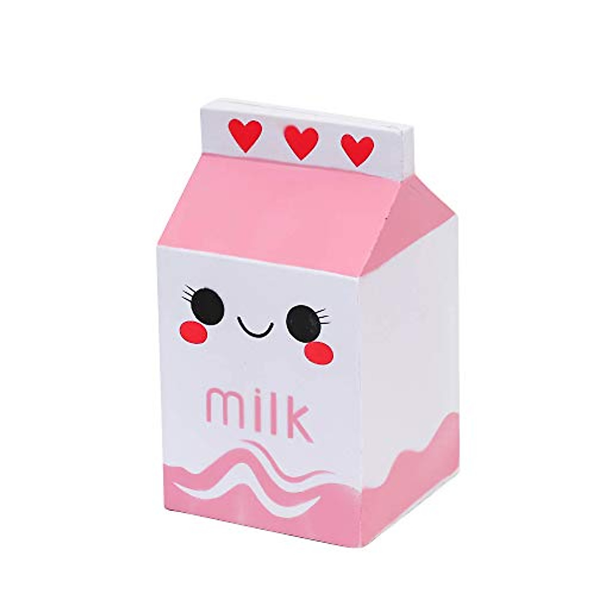 Anboor 8.9 Inches Milk Box Squishies Jumbo Soft Slow Rising Scented Kawaii Food Squishies Charms Stress Relief Kids Toys Decorative Props, Pink