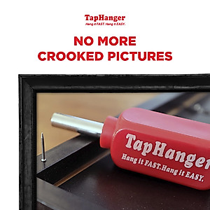 TapHanger Picture Frame Hanging Kit for Drywall - Easy To Use Picture Hanging Tool to Quickly Hang Wooden Frames & Canvases in Less Than A Minute -Includes 80 Reusable TapTacks & Holds Up to 20 Pounds