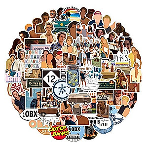 SEMYEIYO Outer Banks Graffiti Stickers 100 Pieces Waterproof for Vinyl PVC Decal,Luggage Laptop Scooter Water Bottle Stickers Kids/Teen Gifts