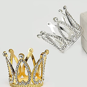 6 Pcs Crown Cake Topper Crown Tiara Queen Crown Princess Headpiece Cake Decoration for Women Lady Girl Bridal Wedding Royal Themed Baby Shower Decorations Birthday Party (Set A)