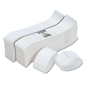100 SELF Sealing Blank White Currency Straps Bands Money Bill Band Strap