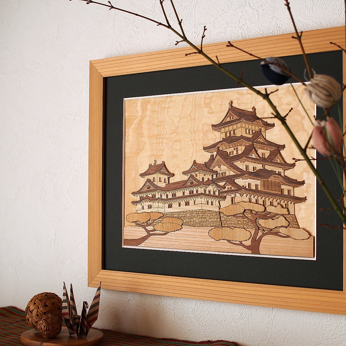 KINOWA Wooden Art Kit Kiharie Himeji Castle Made in Japan