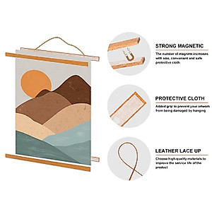 Benjia 16x20 16x24 Poster Frame, Magnetic Light Wood Wooden Frames Hanger Hanging Kit for Photo Picutre Canvas Artwork Art Print Wall Hanging (1 Pack, 16")