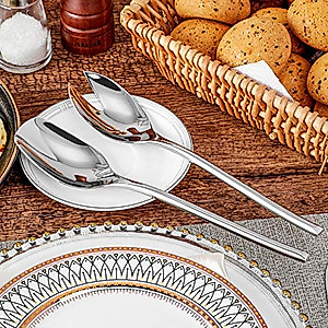 KEAWELL Deluxe Large 10" Salad Servers，18/10 Stainless Steel Salad Serving Set, Set of 2 Includes a Salad Spoon and Salad Fork.