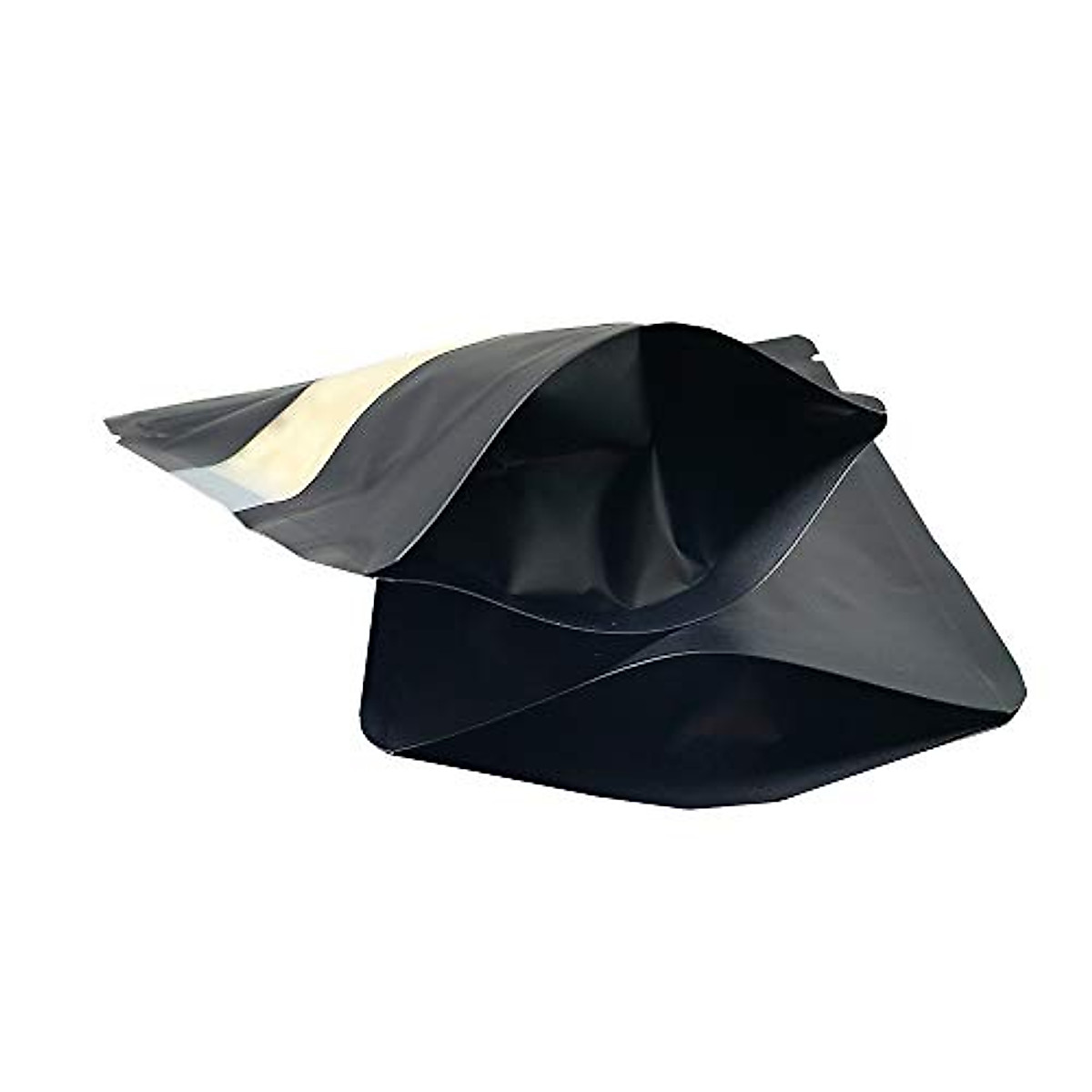 PABCK 3.5x5.1 inch Frosted Black Resealable Stand Up Bags with Window Heat Seal Bulk Food Storage Packaging Foil Pouches Pack of 50