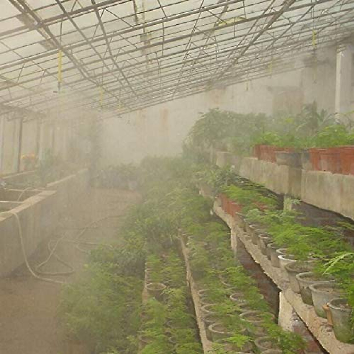 Misting Sprayer, Garden Irrigation Watering Equipment Atomizer Nozzle, Vegetables Irrigation Tool Misting Nozzle Black for Agricultural Irrigation Greenhouses