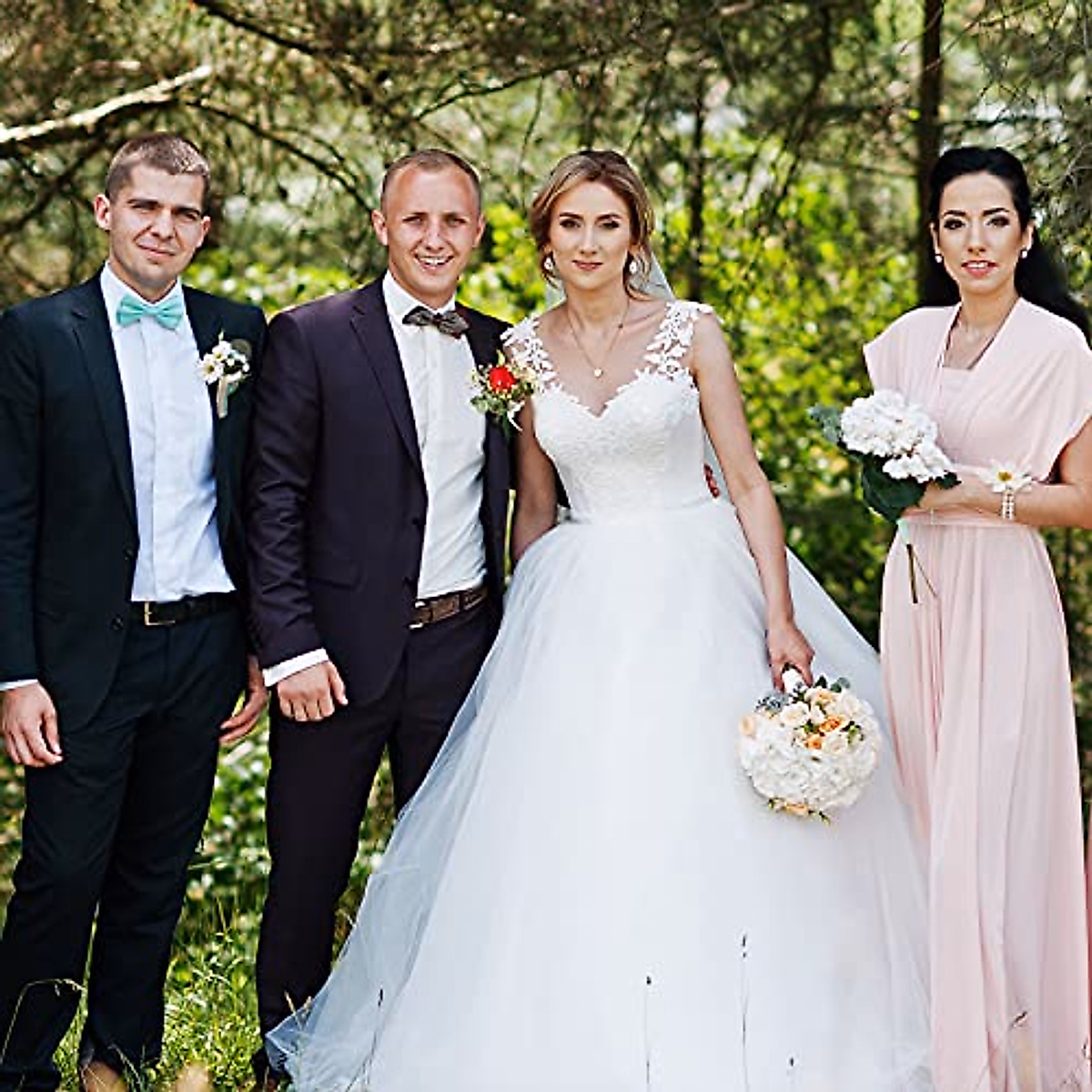 Floral Boutonniere Magnets Corsage Brooches Magnet and Elastic Pearl Wrist Bands Wristlets Corsage Accessories for Handmade Wedding Prom Bride Boutonnieres Corsage (14)