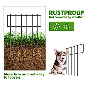 6 Pack Animal Barrier Fence,17 in(H) X 6.5 Ft(L) Decorative Garden Fence,No Dig Rustproof Metal Wire Garden Fencing Border,Flower Bed Fencing,Dog Rabbits Defence Fence,T Shape