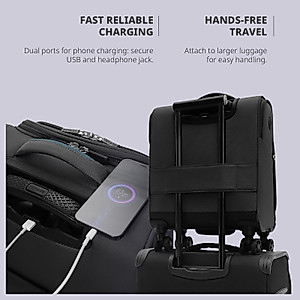 Verage Underseat Carry On Luggage with Wheels & USB Port,14 inch Wheeled Spinner Carry-on Luggages Bags for Airlines, Lightweight Overnight Suitcase for Men Women (14-Inch Compact Underseat Pro)