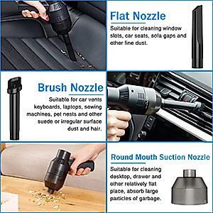 Keyboard Cleaner Powerful Rechargeable Mini Vacuum Cleaner, Cordless Portable Vacuum-Cleaner Tool for Cleaning Dust, Hairs, Crumbs, Scraps for Laptop, Piano, Computer, Car, Makeup Bag, Pet House