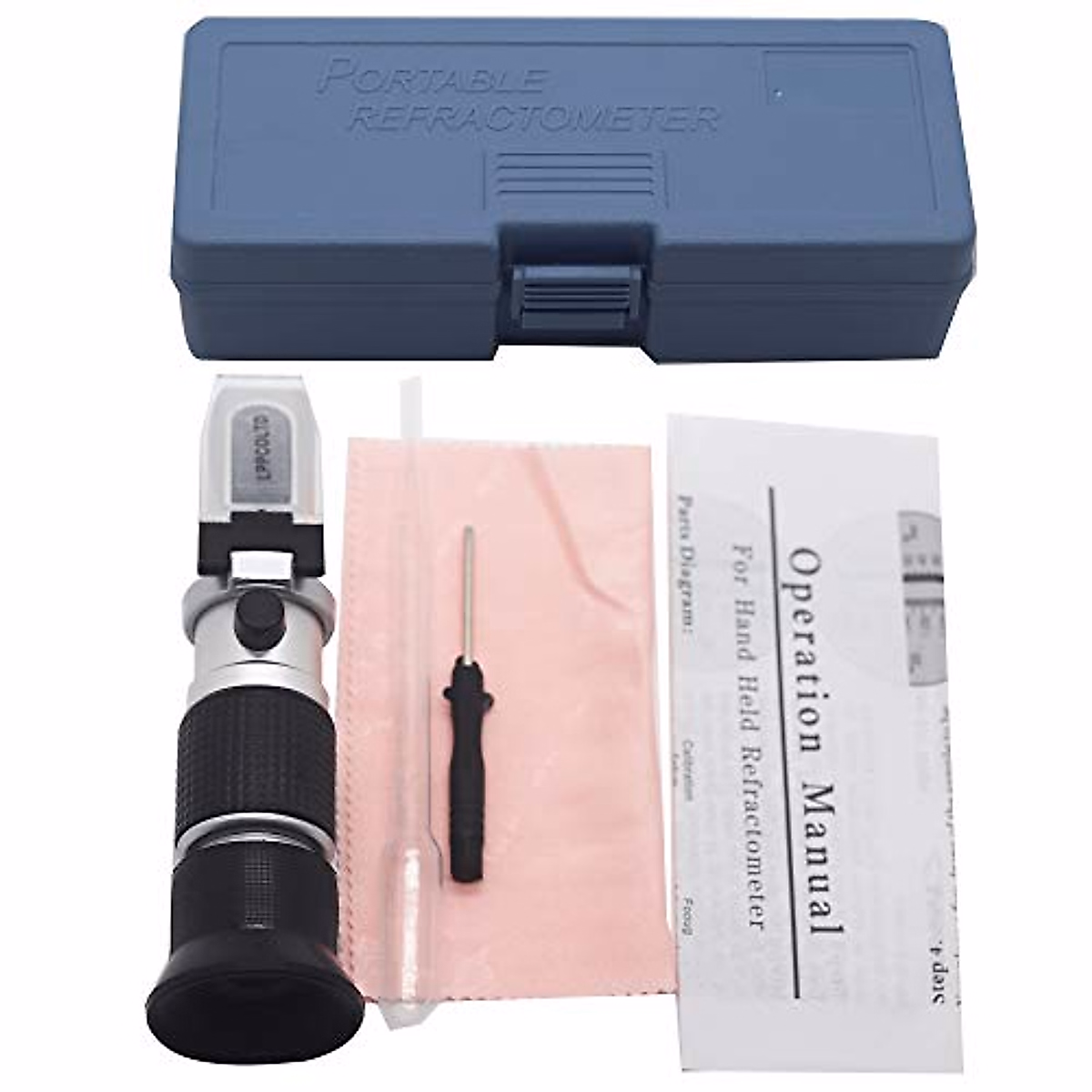 LPPCOLTD Refractometer Brix 0-90% Brix Meter Refractometer for Measuring Sugar Content in Fruit, Honey, Maple Syrup and Other Sugary Drink, with Automatic Temperature Compensation Function