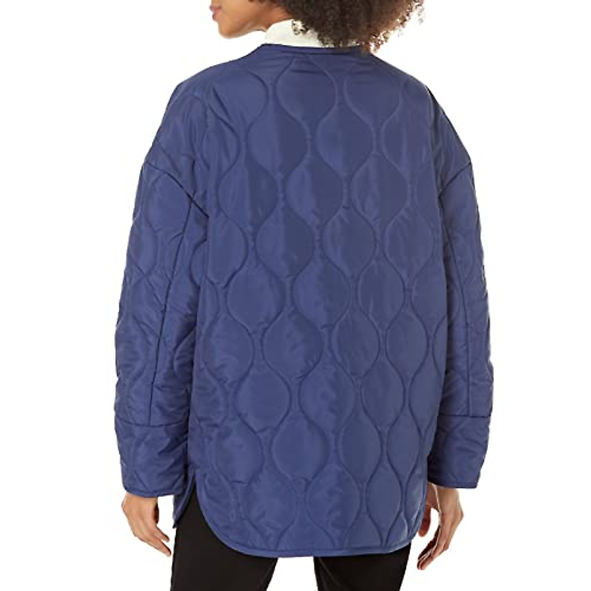 The Drop Women's James Quilted Loose Jacket, Navy, M