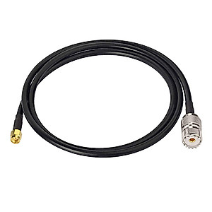 Bingfu Ham Radio Antenna Adapter SMA Male to UHF SO239 Female RG58 Coaxial Jumper Cable 1m 3 feet for Two Way Radio Handheld Marine VHF Radio RTL SDR Receiver Portable VNA Vector Network Analyzer