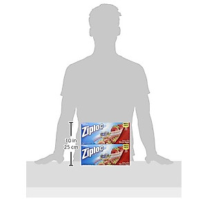 Ziploc Gallon Food Storage Bags, Grip 'n Seal Technology for Easier Grip, Open, and Close, 75 Count, Pack of 2 (150 Total Bags)