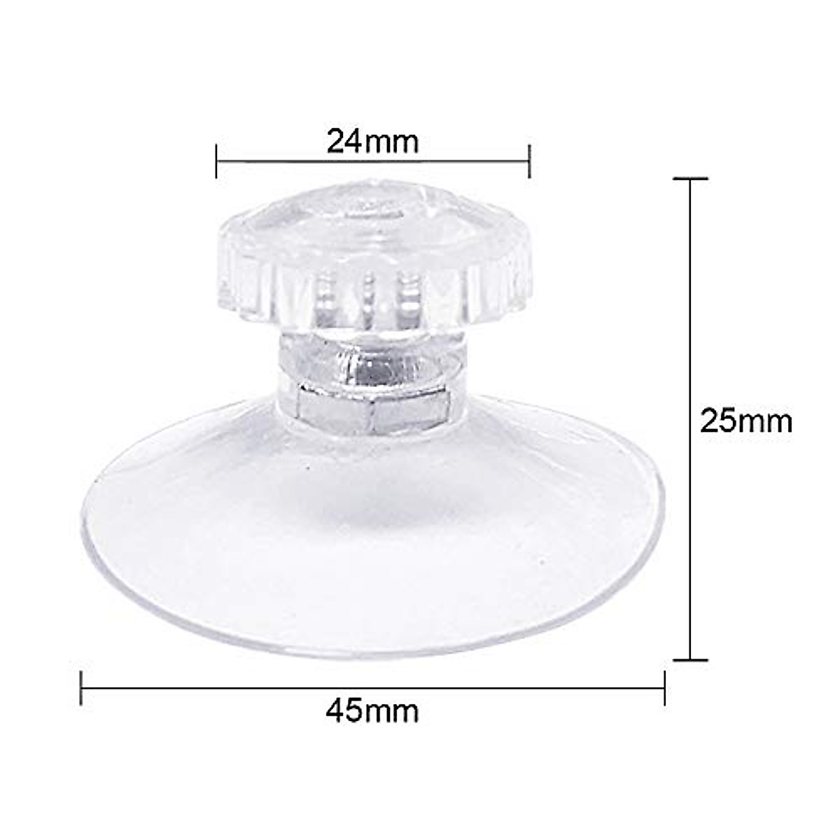 N-KO 30 Pack Suction Cup Hooks 45 mm Suction Cup Screw Hook Plastic Sucker Pads Screw Hooks for Bathroom Wall Door Glass Window