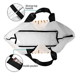 Cafl Boho Sun Sunshine Shoulder Bag Orange Bohemian Sun Tote Bag Large Reusable Eco-friendly Shopping Bags Portable Storage Handbag Convenient Shoppers for Gym Beach Travel Shopping