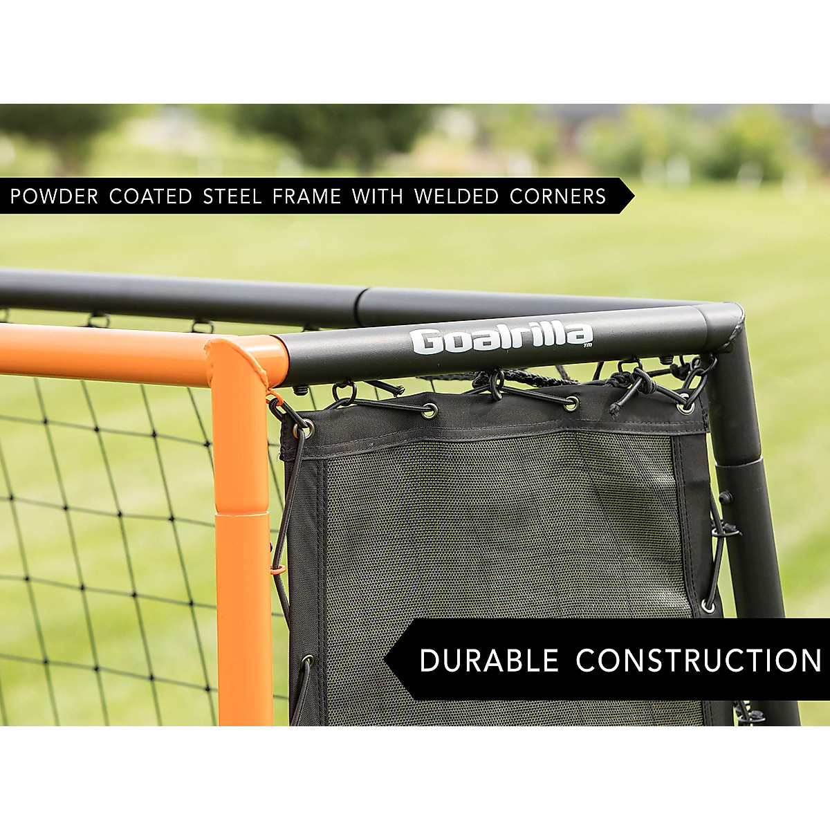 Goalrilla Striker Soccer Rebound Trainer with Double-Sided, Ultra-Responsive Rebounding Net and Goal, Large