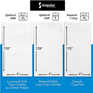 AMERICAN HOMESTEAD Disposable Hand Towels for Bathroom - White Linen-Like Guest Napkins - Ideal Paper Dinner Napkins or Bathroom Towels for Guests - 50 Count - Quilted - 15.5" x 12"