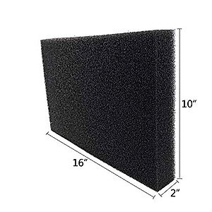 JIH Aquarium Foam Filter Pad,16 x 10 x 2 inch Cut to Fit Sponge Filter Media for Fish Tank,30PPI