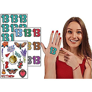 "13" Temporary Tattoo Tour Concert - Over 100 Tattoo Included - Lyrics, Songs - Removable Tattoo, Concert Outfit