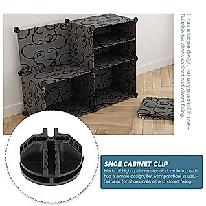 Veemoon 20 pcs Panel Unit Clo Clip Bookshelf DIY Shelves Cube Metal Snap Shelving for- Locker Abs Connector Mesh Modular Organizers, Connectors Black Organizer Clo, Wire Units Shelf