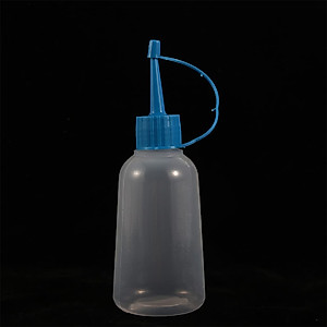 Plastic Clear Tip Applicator Bottle Squeeze Bottle, Kitchen Gadget Hotel Home Condiment Supplies with Cap(blue)