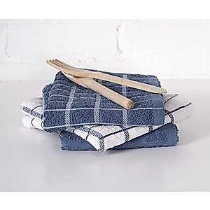 Ritz Premium Kitchen Towel Highly Absorbent, Super Soft, Long-Lasting, 100% Cotton Terry Dish Towels, Hand Towels, Tea Towels, Bar Towels, 3-Pack, 25"x15", Blue
