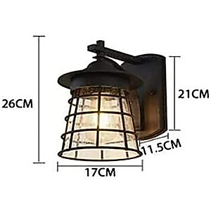 Porch Lamp LED Wall Lantern Exterior Waterproof Small Wall Light Black Outdoor Wall Sconce with Clear Glass Wall Mount Lighting Fixtures for Garden Patio Garage