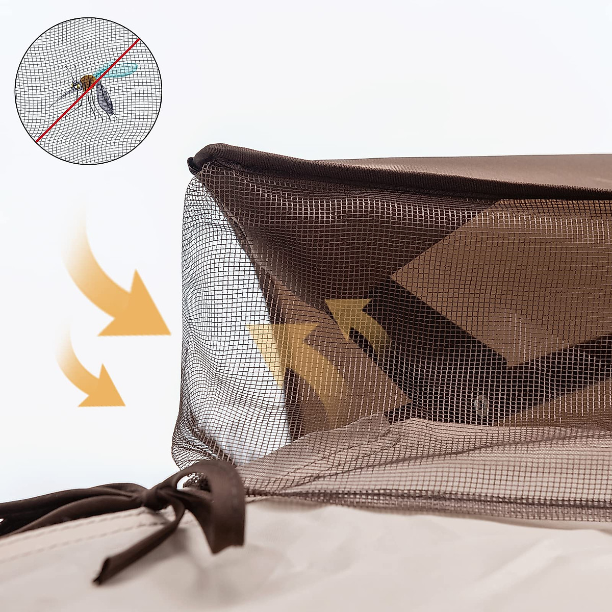 Joyside 11'x11' Pop Up Gazebo for Patio Gazebo Canopy Tent with Sidewalls Outdoor Gazebo with Mosquito Netting Pop Up Canopy Shelter Wedding Tent (Beige)