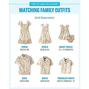 The Children's Place Baby Girls' and Newborn Dresses, Cream Palm Print, 6-9 Months