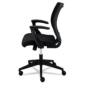 HON VL521VA10 VL521 Series Mid-Back Work Chair, Mesh Back, Fabric Seat, Black