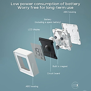 FENGCHUANG Mini Hygrometer Thermometer,Digital Indoor Humidity,Household Baby Room Thermometer with Thermometer Sensor,for Baby Room,Bedroom,Office
