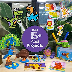 Imagimake 5 in 1 Awesome Craft Kit | Over 15 Projects - Creative DIY Arts & Crafts, Craft Kit for Kids | Gifts for 5 6 7 8 9 10 11 12 Years Old Girls & Boys | Kids Toys, Arts and Crafts for Kids