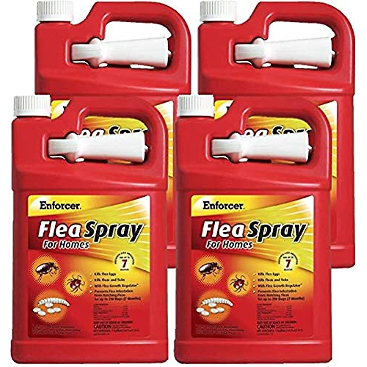 Enforcer Flea Spray for Homes - 1 gal (Case of 4) - EFSH128 - Prevents Flea Investation for up to 7 Months from Hatching Fleas
