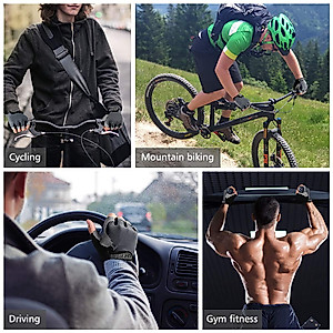 Accmor Cycling Gloves for Men Women, Bike Gloves Half Finger Road Bike MTB Gloves, Anti-Slip Shock-Absorbing Glove for Fitness Cycling Outdoor Sports