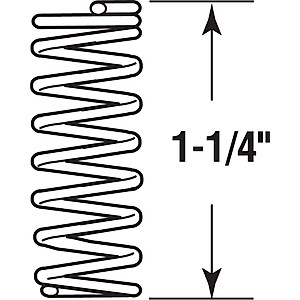 Prime-Line SP 9708 Compression Spring, Spring Steel Construction, Nickel-Plated Finish, 0.091 GA x 11/16 In. x 1-1/4 In. (2 Pack)