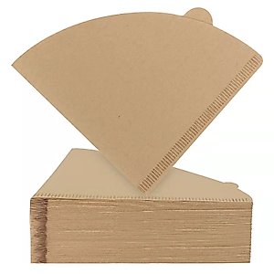 Coffee Filters, Size 02 Cone Filters, Disposable Natural Paper Filters 2-4 Cup, 2 Cone For Pour Over and Drip Coffee Maker (Unbleached，200)