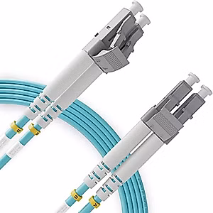 BEYONDTECH LC to LC Fiber Patch Cable Multimode Duplex - 5m (16.4ft) - 50/125um OM3 10G LSZH PureOptics Cable Series