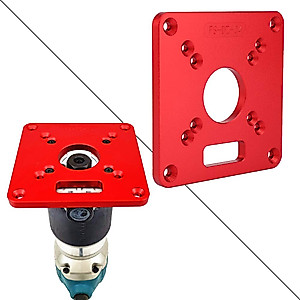 Router Table Insert Plate Aluminum Alloy 6061 Anodic Oxidation Engraving Router Table Plate Router Table Insert Plate Trimmer Woodworking Engraving Machine Accessory
