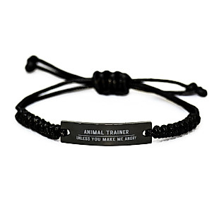 Animal Trainer Unless You Make Me Angry Rope Bracelet, Animal Trainer Gift Keyring, Gift Ideas for Animal Trainer Coworker