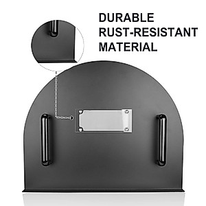 Karpevta Pizza Oven Door Stainless Steel Pizza Oven Door With Handle 25''X20'' Black Fit Most Outdoor Commercial Ovens