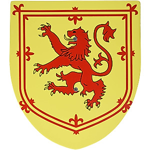 Nemesis Now 35cm, Yellow Rampant Lion Shield Toy, Wood