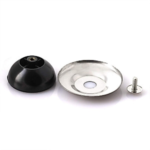 PZRT Universal Pot Lid Cover Knob Handle, Kitchen Cookware Replacement Pan Pot Handgrip Lid Knob Cap,Stainless Steel Base Circular Plastic Holding Knob Screw Handle