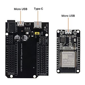 2 Sets ESP-WROOM-32 ESP32 ESP-32S Development Board CP2102 WiFi+Bluetooth Ultra-Low Power Dual Core ESP32-DevKitC-32 ESP-WROOM-32 with Expansion Board for Arduino IDE