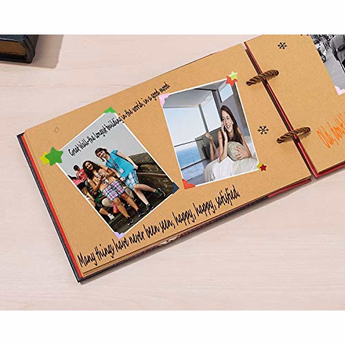 Scrapbook Photo Book, Our Adventure Book, Adventure Book, Adventure Scrapbook Handmade DIY Family Scrapbook Photo Album Up Travel Scrapbook for Memory Record, Anniversary, Wedding, Travelling