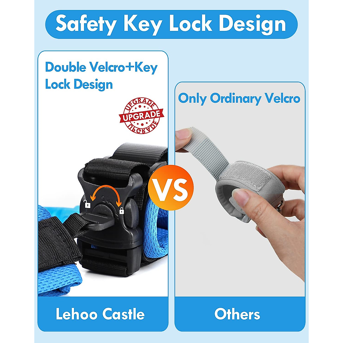 Lehoo Castle Toddler Leash for Walking, Baby Leashes for Toddlers 4-in-1, Kid Harness with Leash, Child Safety Leash Anti Lost Wrist Link (Whale)