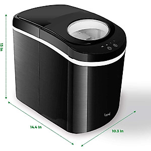 Countertop Ice Maker – 9 Ice Cubes Ready in 6 Mins - 26LBS/24Hrs, 2 Ice Sizes, LED Indicator Lights – Portable Ice Maker with Ice Scoop and Basket for Home Office Bar Party