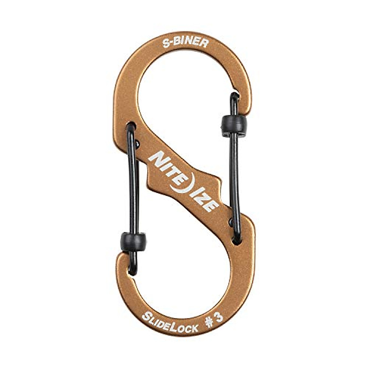 Nite Ize LSBA3-29BG-R6 S-Biner SlideLock Dual Locking Carabiner, Size #3, Coyote